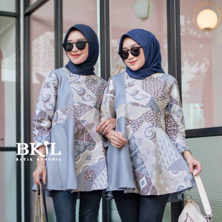 KANTHIL Blouse Batik Wanita Modern Motif Peplum New | Lazada Indonesia