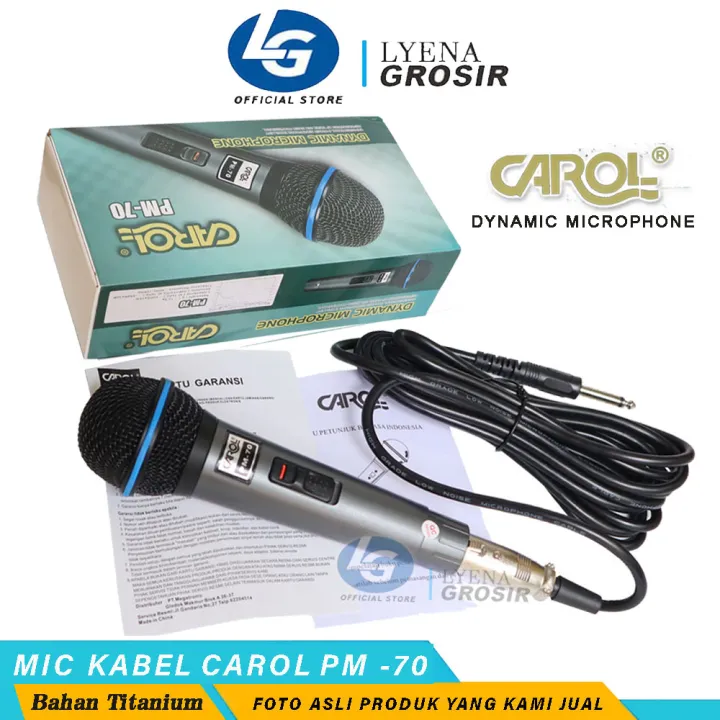 Mic Vocal Kabel Carol PM-70 Professional Dynamic Microphone Original PM 70 | Lazada Indonesia