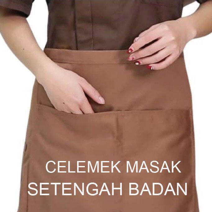 APRON CELEMEK SETENGAH BADAN ALAT MASAK SHORT APRON | Lazada Indonesia