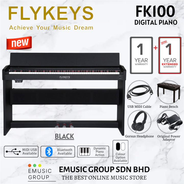 *NEW* Flykeys FK100 88-Key Digital Piano Home Electric Piano Keyboard ...