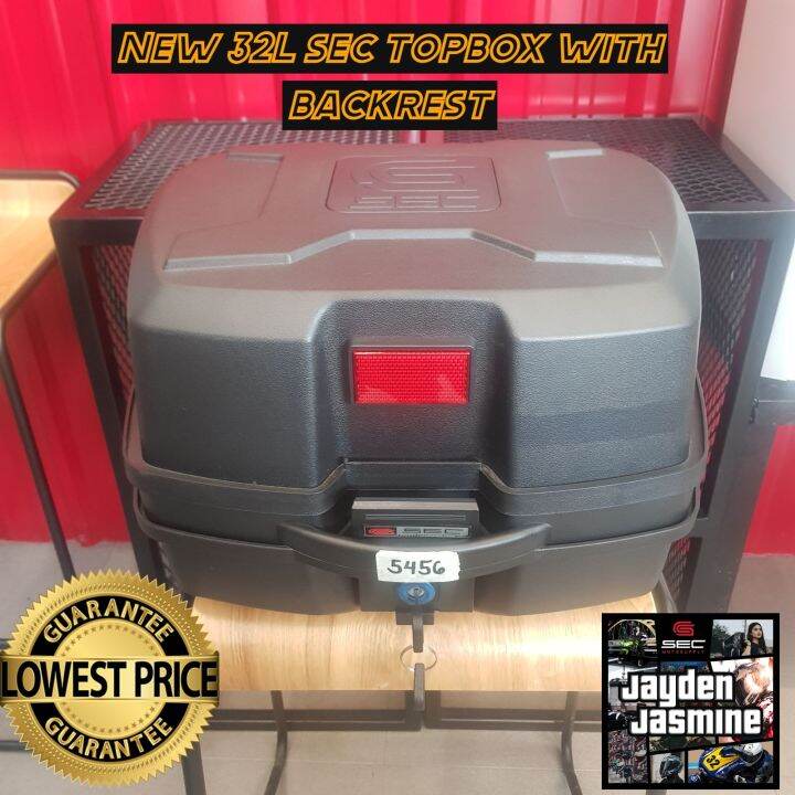 New 32L sec topbox with backrest | Lazada PH