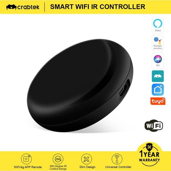 CrabTek Wi-Fi Smart IR Mini Universal Remote Control for Tv Aircon ...