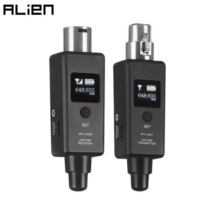 ALIEN UHF Microphone Wireless Transmitter Receiver System XLR ...