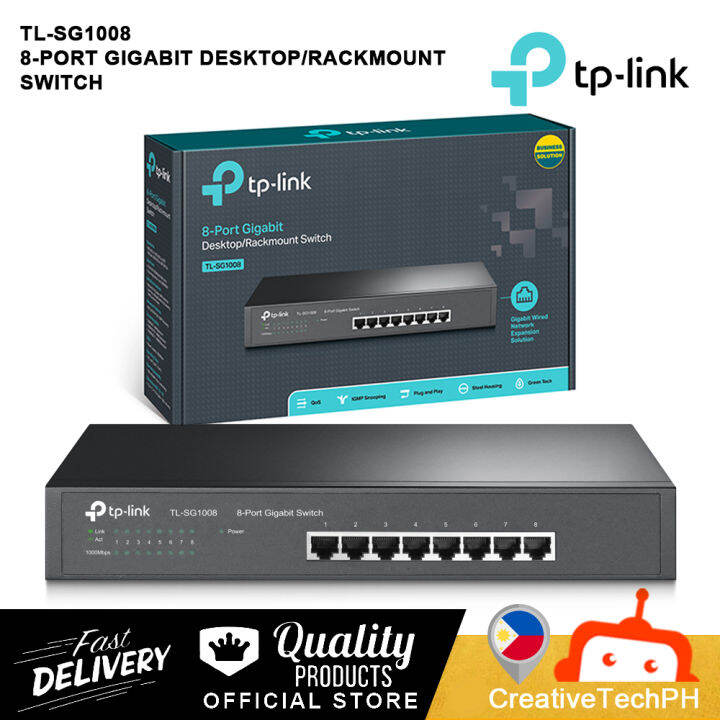 TP-Link TL-SG1008 8-Port GIgabit Desktop / Rackmount Switch | Lazada PH