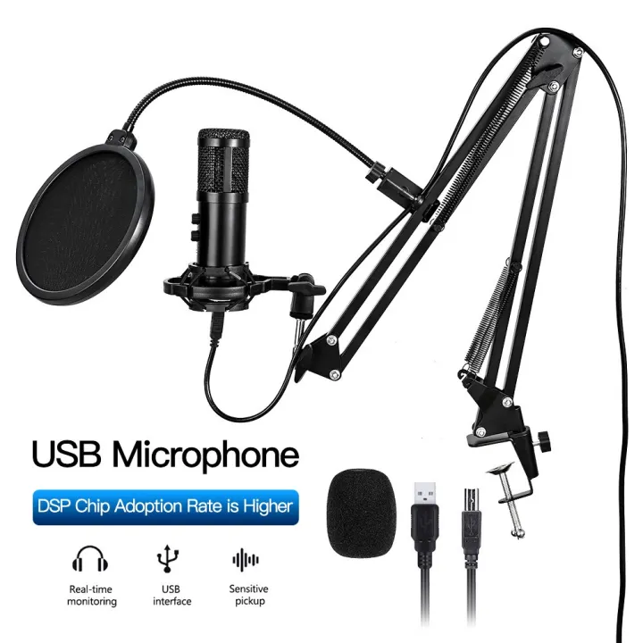 Suntex USB Condenser Microphone Kit Computer Recording Musical Mic Live ...