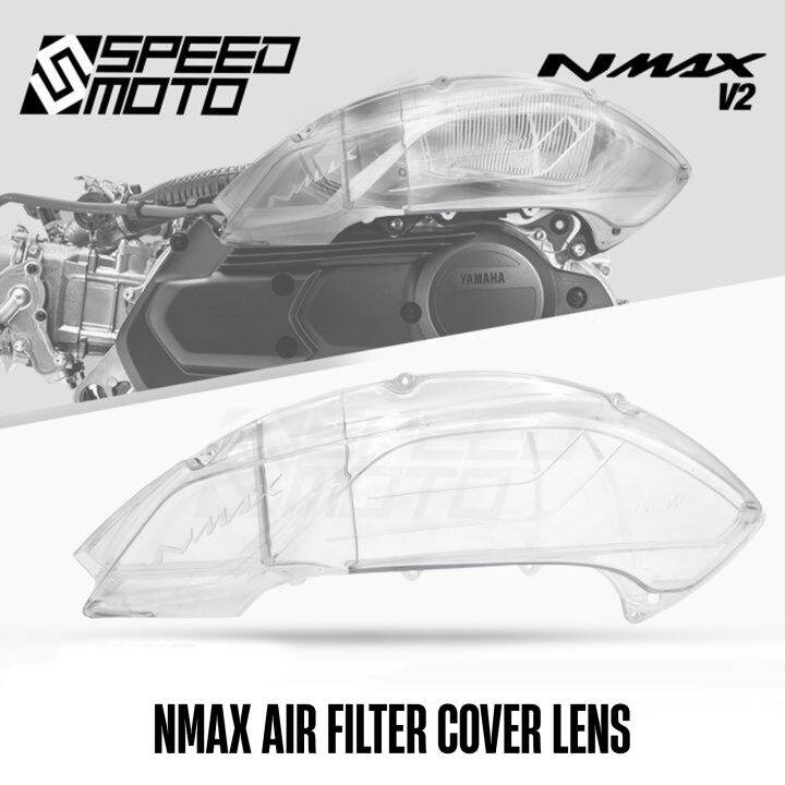 YAMAHA NMAX 2020 / NMAX 2021 AIR FILTER COVER SMOKE / CLEAR SPEEDMOTO ...
