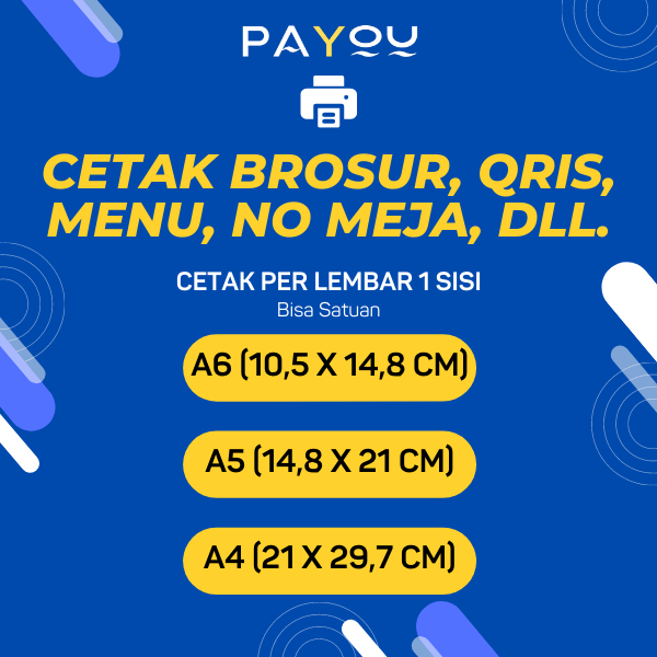 Cetak Brosur/ QRIS/ Menu/ No Meja | Lazada Indonesia