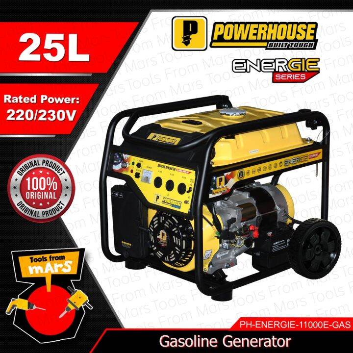 POWERHOUSE ENERGIE SERIES Gasoline Generator w/ Battery, Wheels, Handle ...