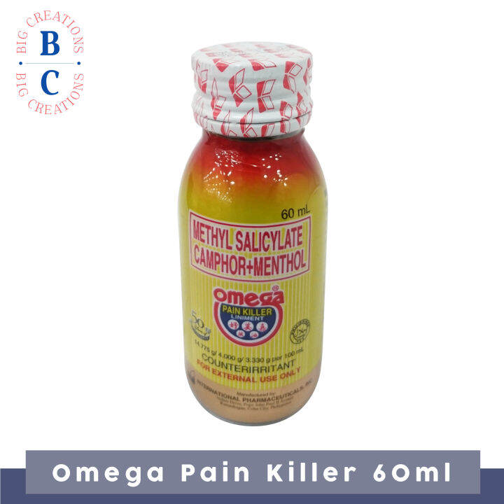 Omega Regular Pain Killer Methyl Salicylate Camphor + Menthol 60 ml ...