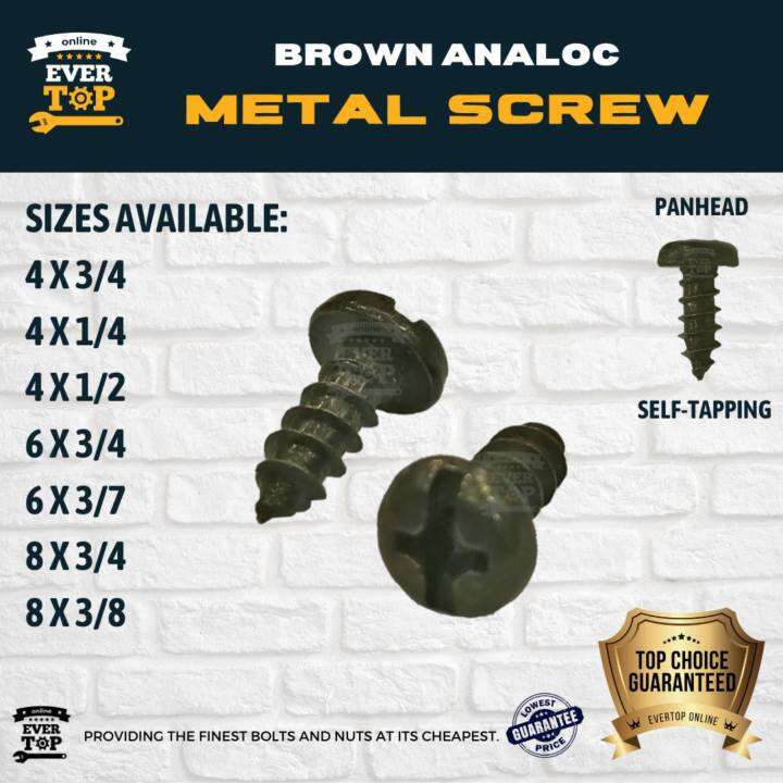 Metal Screw Brown Analoc | Self-Tapping Panhead | Evertop Online ...