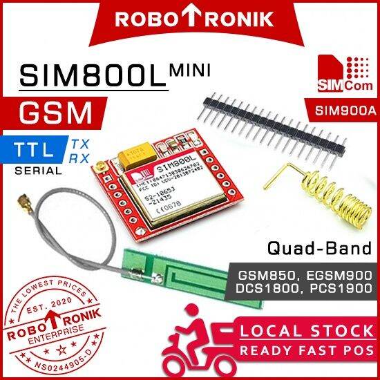 Mini SIM800L GSM (3.7V) Module w Antenna SIM 800 800L | Lazada