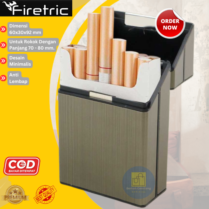 Firetric Kotak Rokok 20 Slot Cigarette Case Portable, Kotak Rokok Keren ...