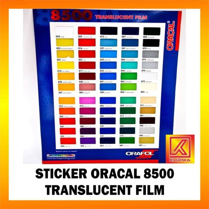 STIKER ORACAL SERI 8500 TRANSLUCENT FILM | Lazada Indonesia