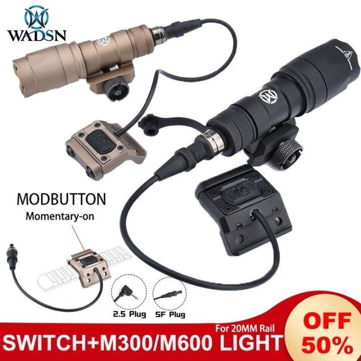 Tactical Surefir M300 MINI Scout Light Modbutton Remote Pressure Switch M600 Flashlight Hunting ...