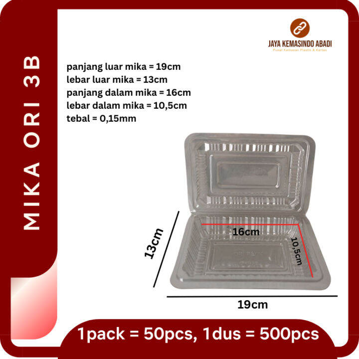 Mika Snack 3B | Mika plastik bening ukuran 3 b | Mika kue bening isi ...