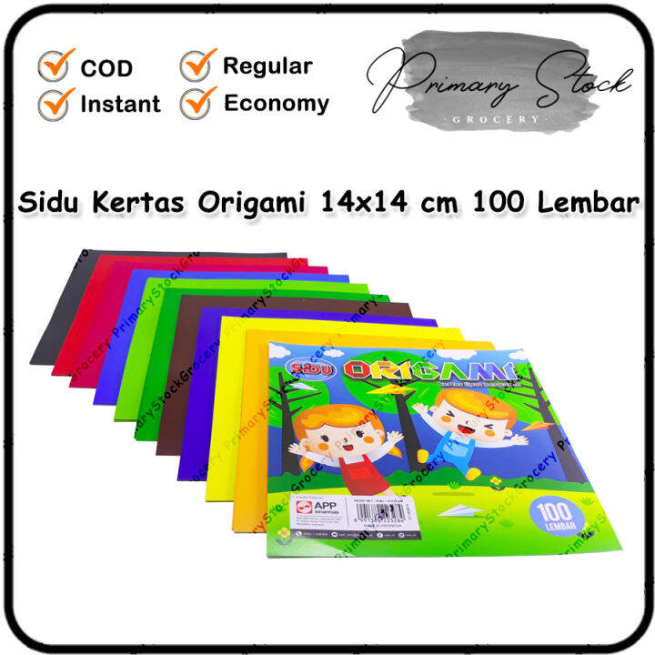 Kertas Lipat Origami Paper Sidu 14x14 cm Sinar Dunia isi 100 Lembar ...