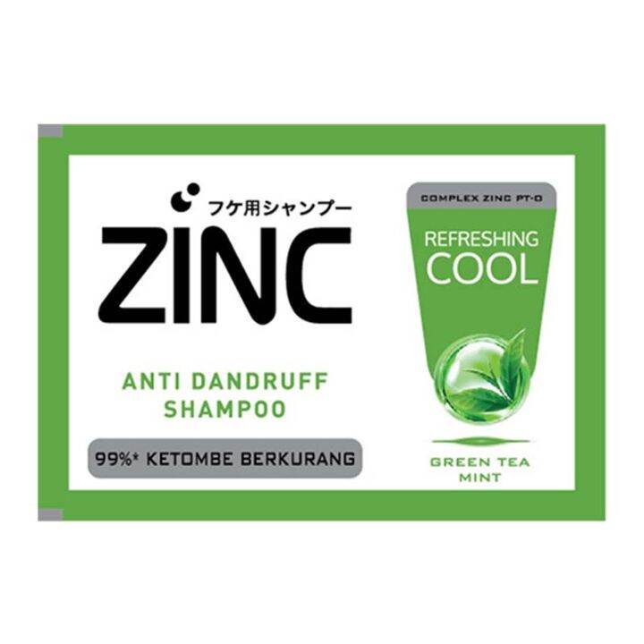 Sampoo Zinc Shampoo Double Sachet Anti Dandruff Refreshing Cool 1 ...