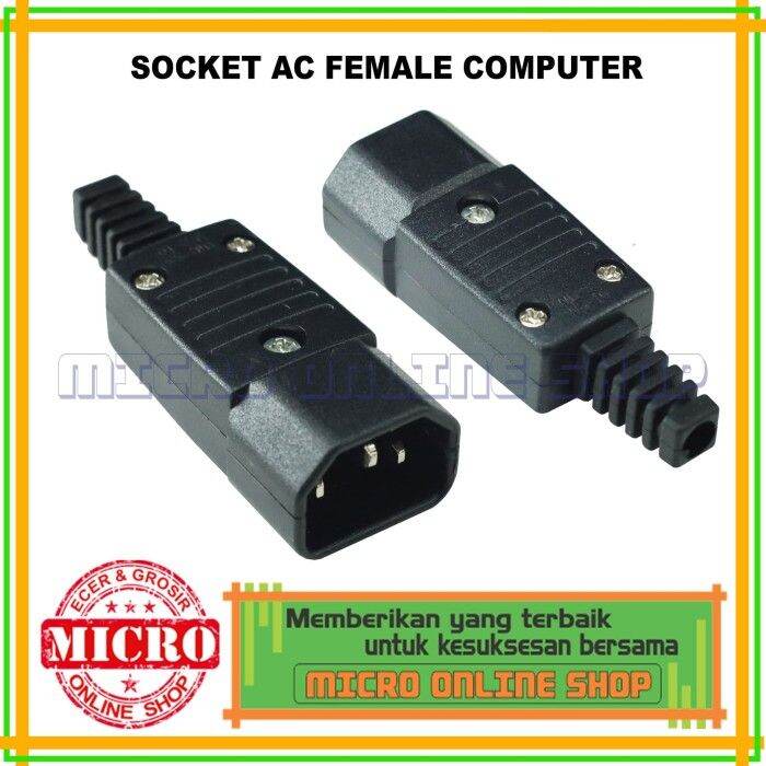 Socket AC Female Computer / Colokan Komputer / Soket AC Komputer | Lazada Indonesia