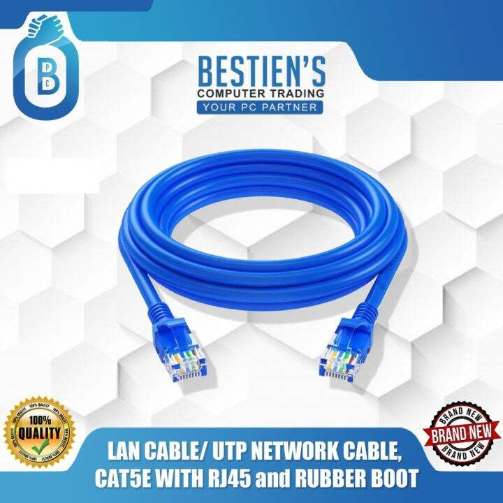 LAN CABLE/ UTP NETWORK CABLE CAT5E WITH RJ45 and RUBBER BOOT | Lazada PH