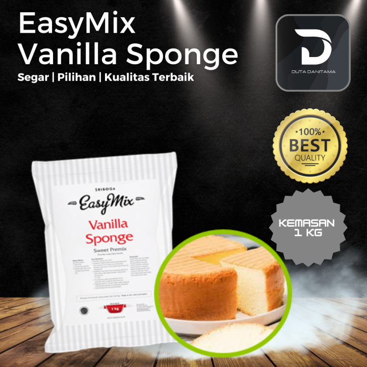 Easymix Vanilla Sponge Cake (Sweet Premix's) 1 kg dan 10 kg | Lazada ...