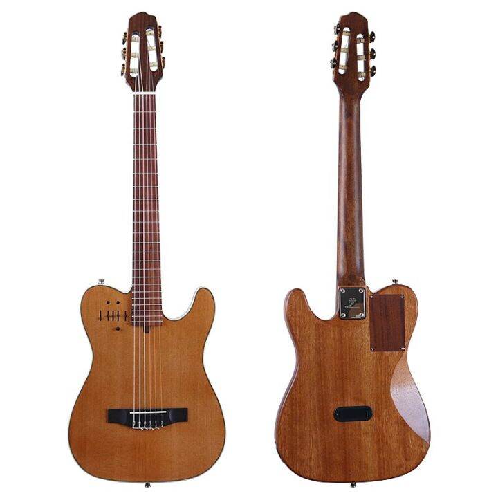 Matte Finish Solid Wood 39 Inch Classic Silent Guitar 6 String 22F ...