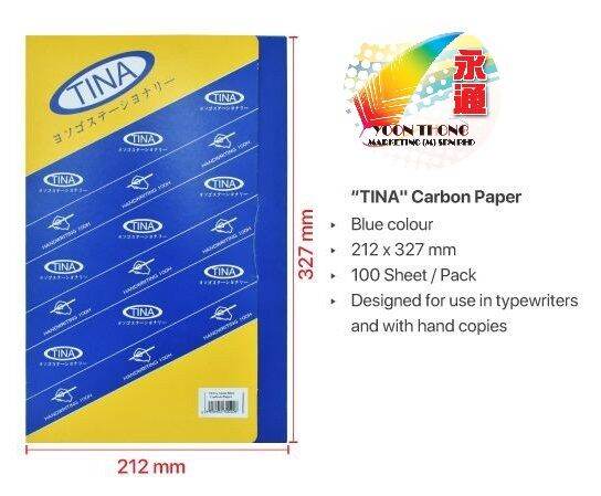 TINA CARBON PAPER HANDWRITING 100H/ Kertas Karbon 印纸100'S 100Sheets ...