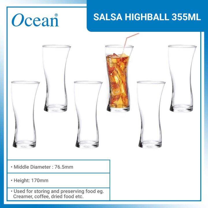 Ocean Glassware Salsa Hi Ball Tumbler 385ml / 13 1/2oz Set of 6 | Lazada PH