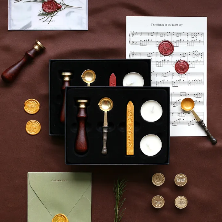 European-style wax seal gift box set small fresh hand seal wax seal ...