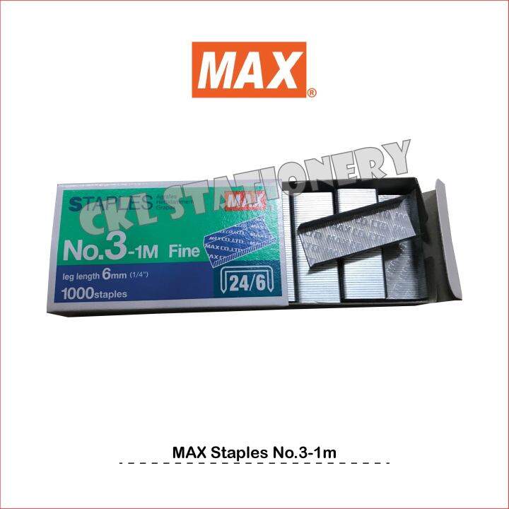 【Original】MAX No.3-1M Staples / Bullet / Dawai Kokot/ Ubat Stapler HD ...