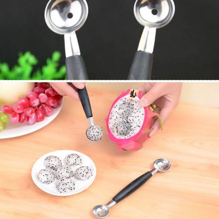 UNQCSA 1 ชิ้น ร้อน น้ำแข็ง ดับเบิ้ลเอนด์ สแตนเลส เครื่องมือ ครีม เหล็ก ทำอาหาร นิยาย นักบอล ...