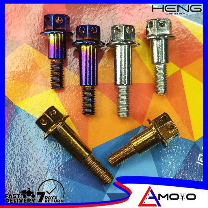 ( PAIR ) HENG STAINLESS BRAKE LEVER BOLT YAMAHA / HONDA / MIO / PCX160 ...
