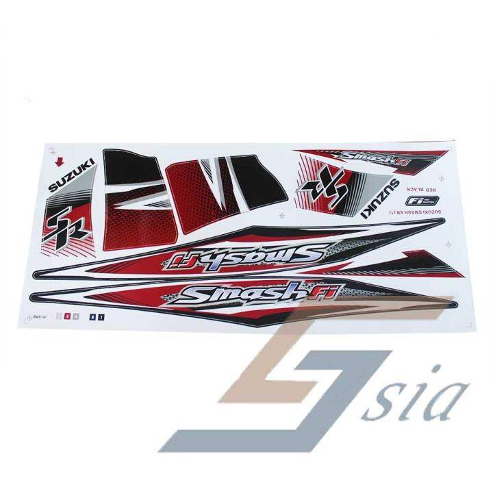 Suzuki SMASH SR (1) Body Stripes S284 (Red) | Lazada