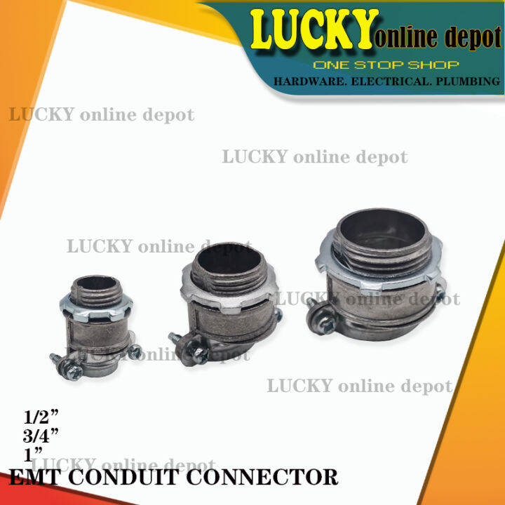 EMT G.I CONDUIT CONNECTOR WITH LOCK NUT (1/2,3/4,1INCH) | Lazada PH