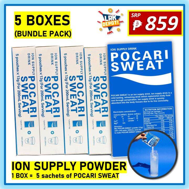 (5 BOXES) POCARI SWEAT Ion Supply / Energy / Hydration / Electrolyte ...