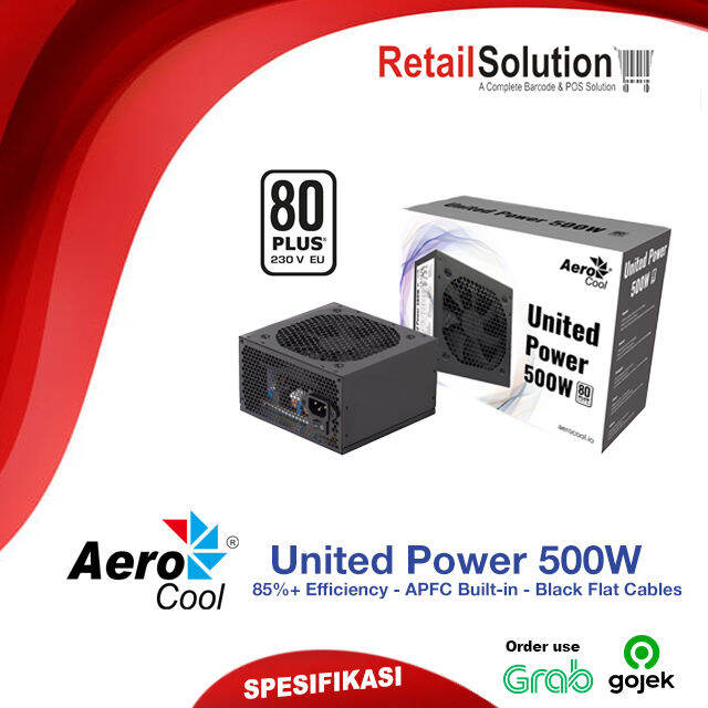 PSU Aerocool United Power 500W - 80+ Plus White Power Supply | Lazada ...