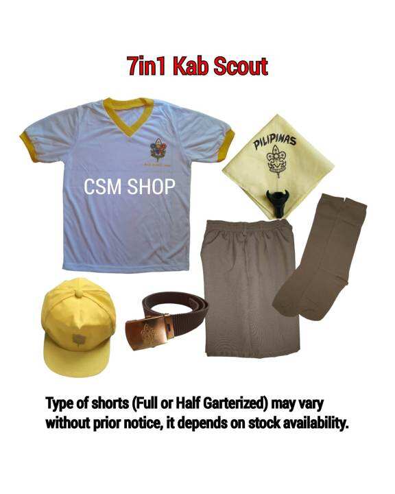 7in1 Kab Scout Set (boyscout uniform with cap) | Lazada PH