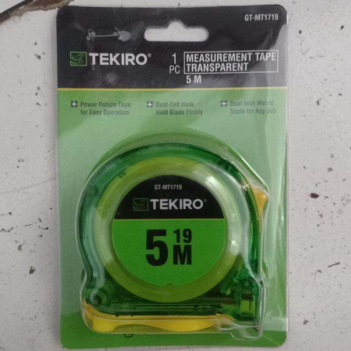 Meteran Roll Tekiro 5M Transparan | Lazada Indonesia