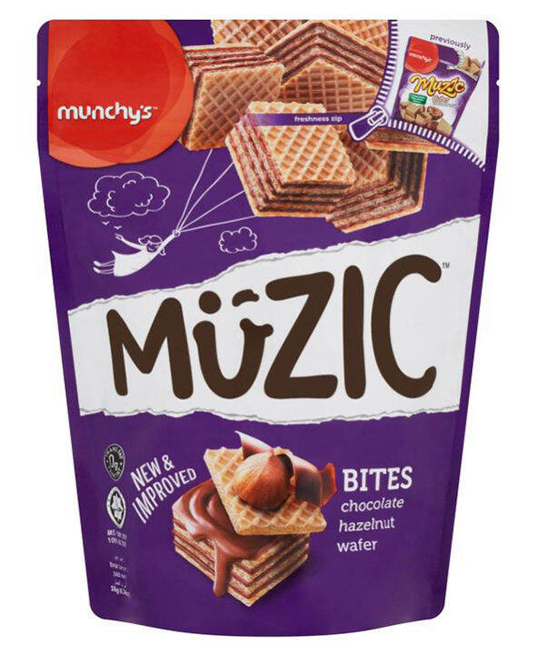 Munchy's Muzic Wafer Chocolate Hazelnut Bites (180g) | Lazada
