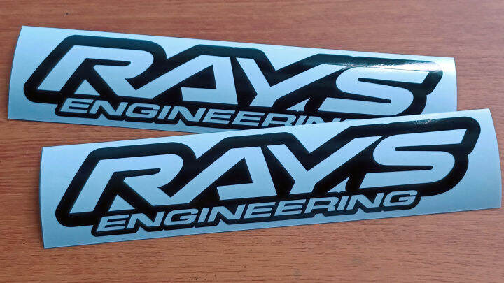 RAYS Engineering Black 140mm CUSTOM-MADE JDM Sticker Decal (2 pieces ...
