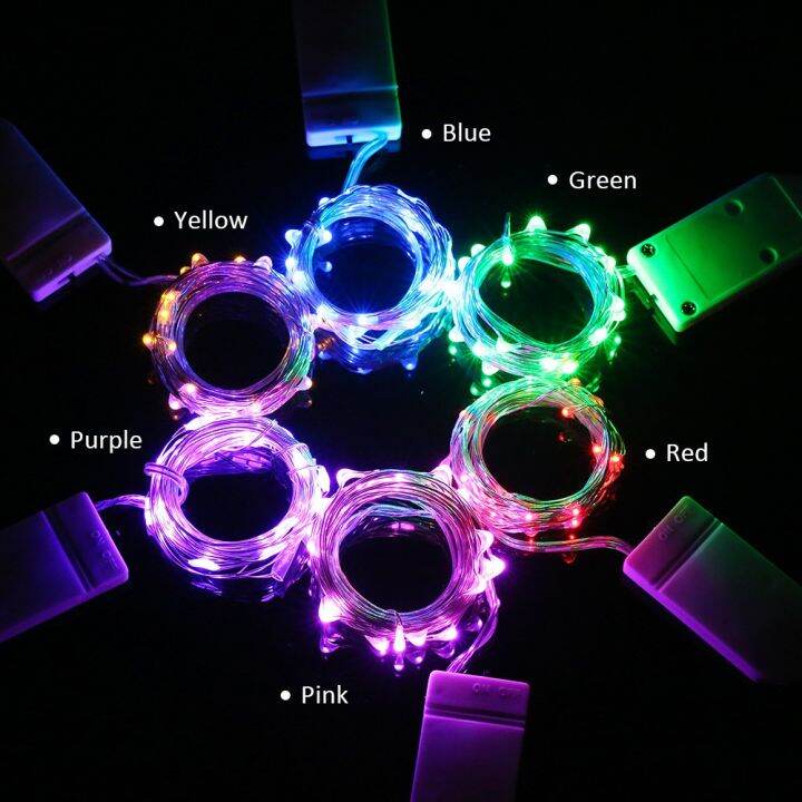 (Battery Include) 1M 2M 3M Battery Mini LED Copper Wire String Fairy ...