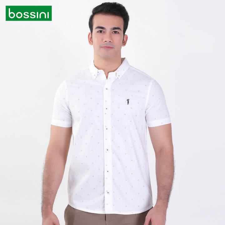 Bossini Woven Polo Short Sleeve BMT06-0164 (White) | Lazada PH