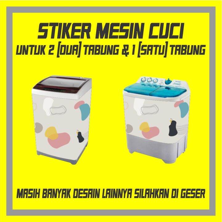 Stiker Sticker Setiker Walpaper Wallpaper Seticker Mesin Cuci 2 Tabung ...