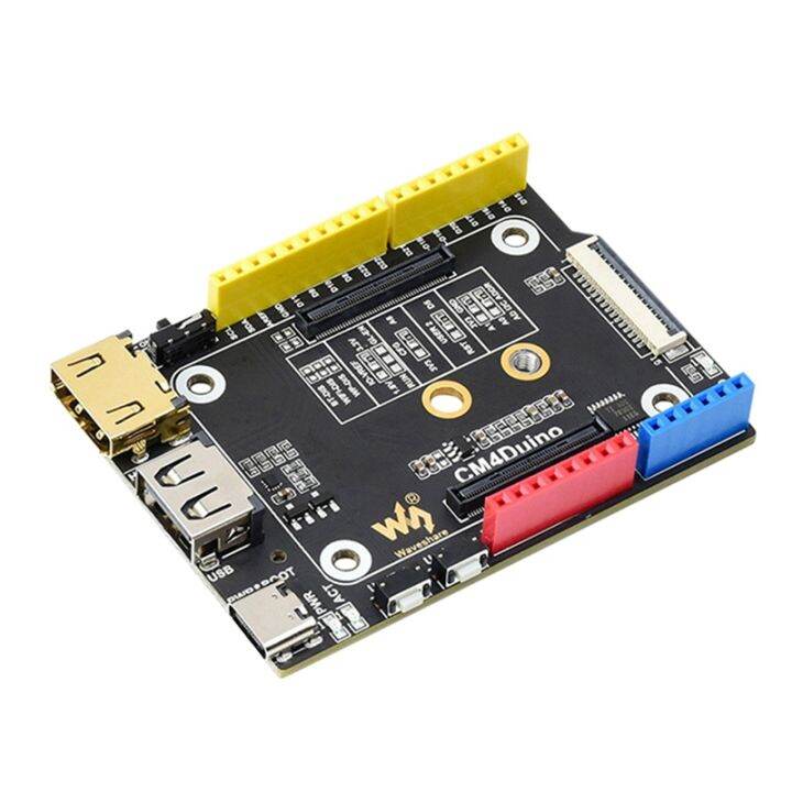 Waveshare For Raspberry Pi Cm4 Duino Base Board Compatible Usb M2 Interface Supports Arduino