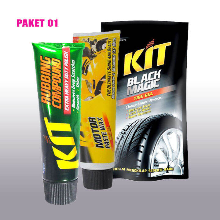 Kit Black Magic Tire Gel Semir Ban - Kit Rubbing Compound - Kit Motor ...