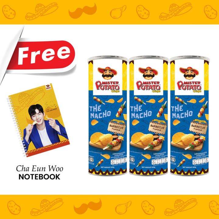 BUY 3 Mister Potato 100g GET FREE Limited edition Cha Eun Whoo Notebook ...