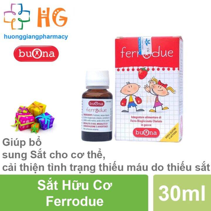 Sắt hữu cơ cho bé Ferrodue bổ sung sắt nhỏ giọt giảm thiếu máu ốm yếu ...