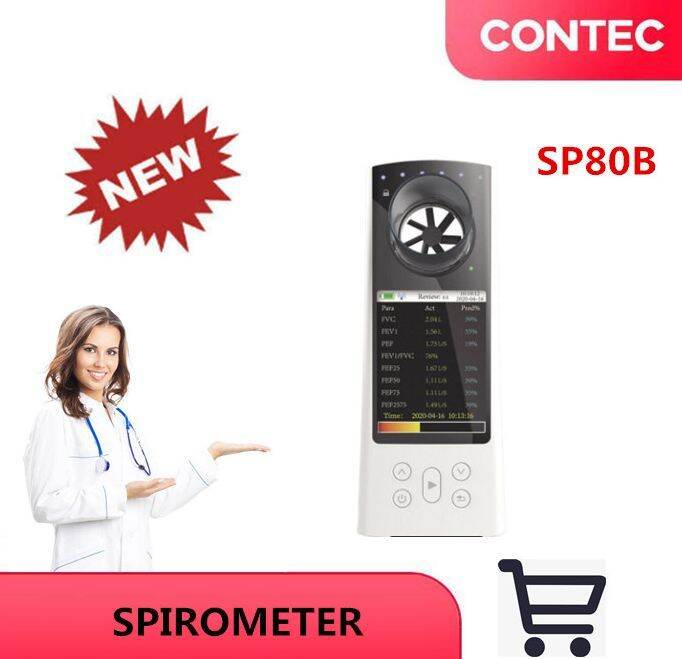 Contec Sp80b Bluetooth Digital Spirometer Lung Function Breathing Pulmonary Diagnostic Lazada