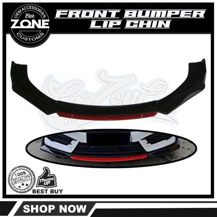 Toyota Altis Universal Front Bumper Lip Chin Body Kit Glossy Black with ...