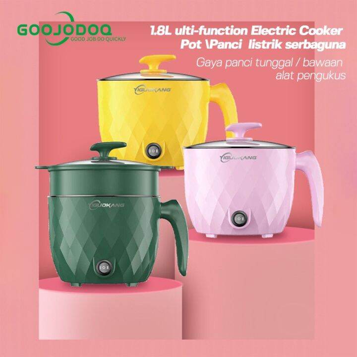 Panci Listrik Serbaguna Multifungsi 1.2L- Electric Cooker Pot Electric ...