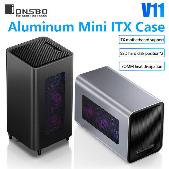 JONSBO V11 PC Case Aluminum Mini Case For Vertical Horizontal Support ...